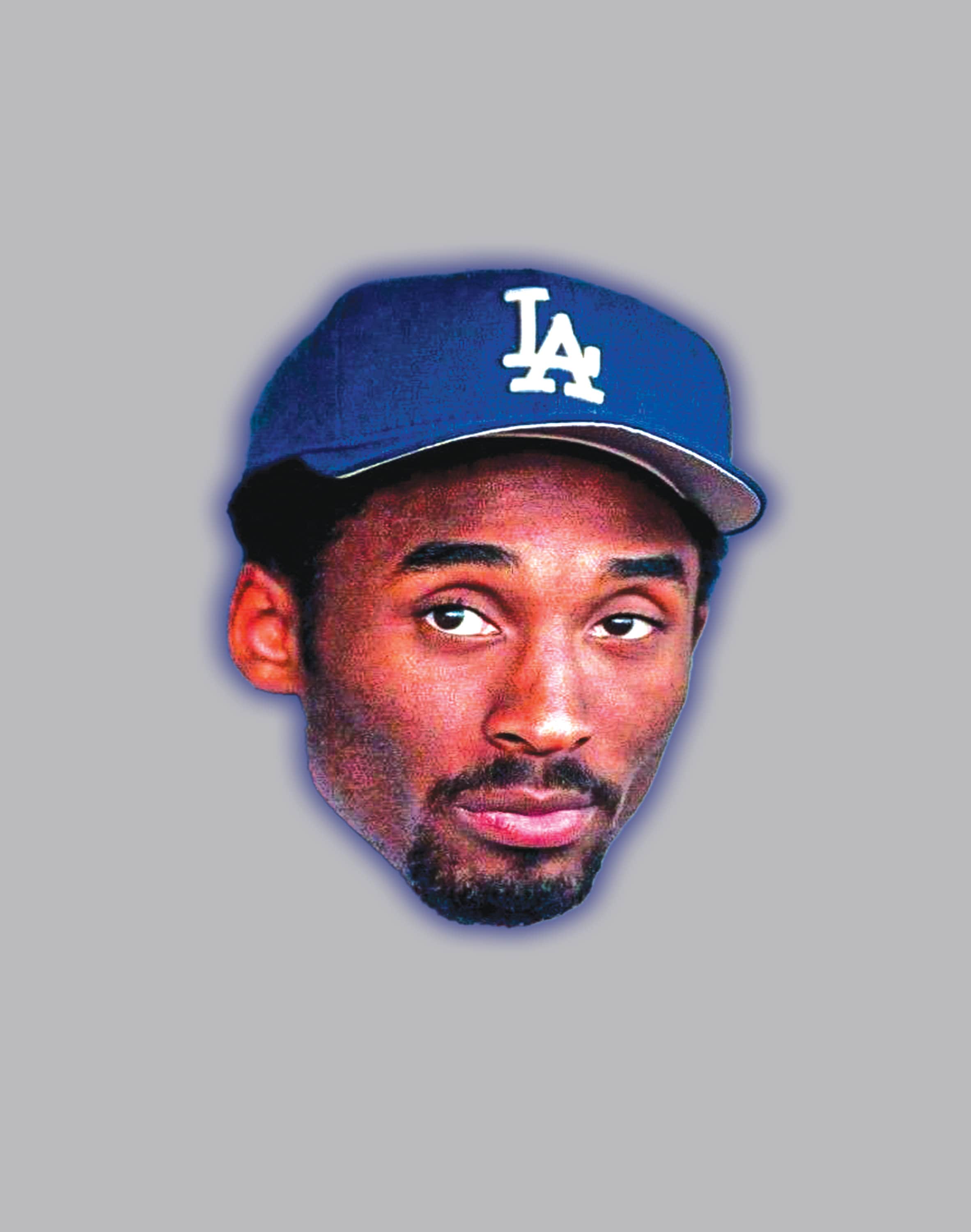 Kobe Dodgers Blue Glow BIG FACE PNG Graphic T-shirt Design - Etsy