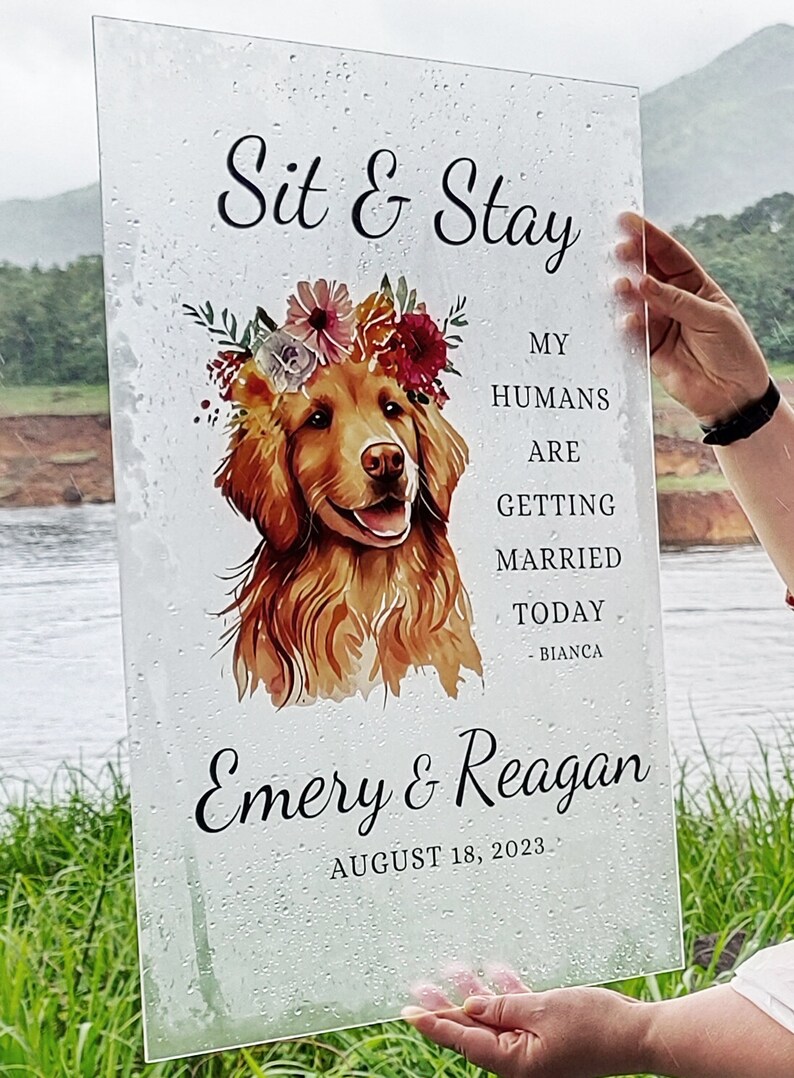 Frosted Sit and Stay Seating Chart Wedding Décor Pet Wedding Welcome ...