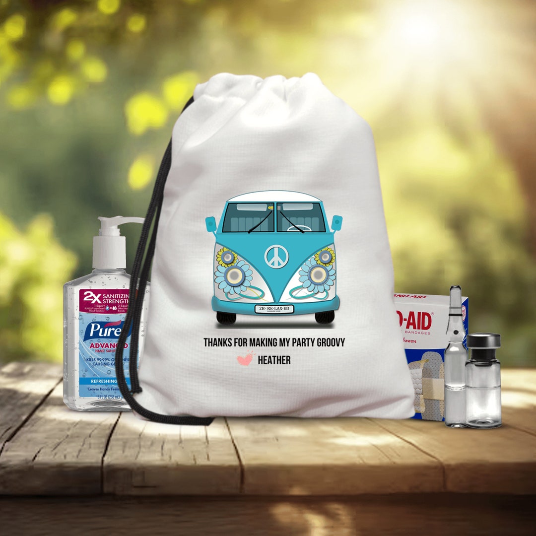 Personalized Camping Van Favor Bag: Bachelorette Hangover Kit - Etsy