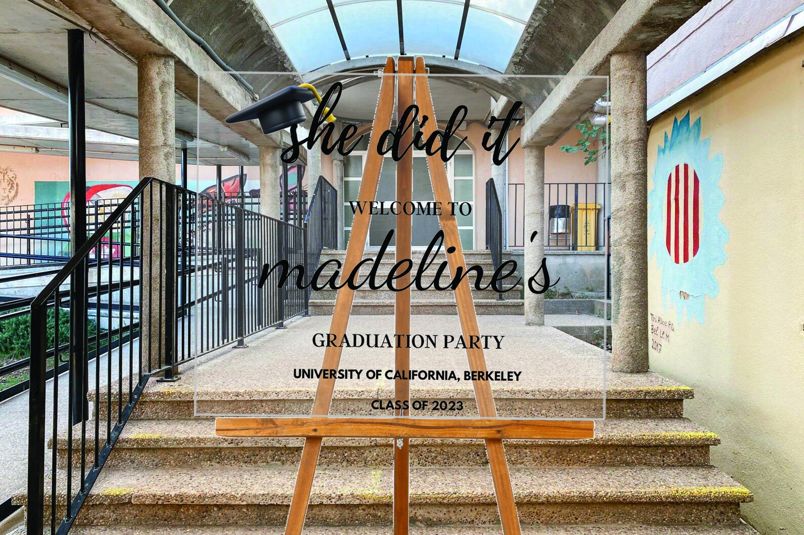 Personalized Acrylic Graduation Welcome Sign Printed Grad - Etsy