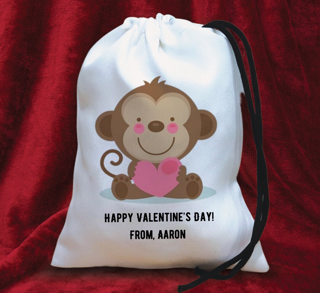 Monkey Party Favor Bags-animal Assortment Favor Bag-valentine Monkey ...