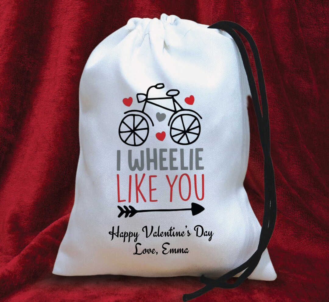 Wheelie Valentine Favor Bag- Wheely Valentines Gift Pouch- Kids ...