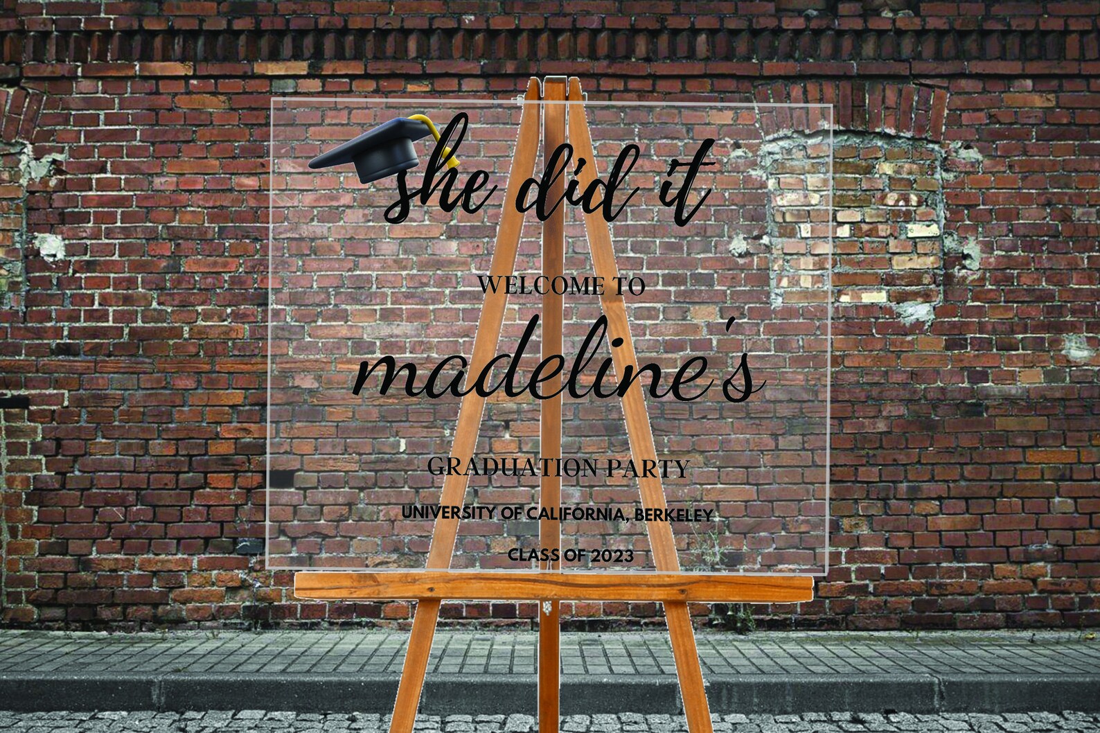 Personalized Acrylic Graduation Welcome Sign Printed Grad - Etsy