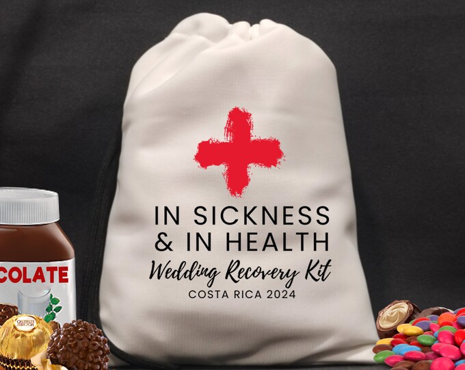 In Sickness and in Health wedding Favors Bachelor Party Recovery Kits ...