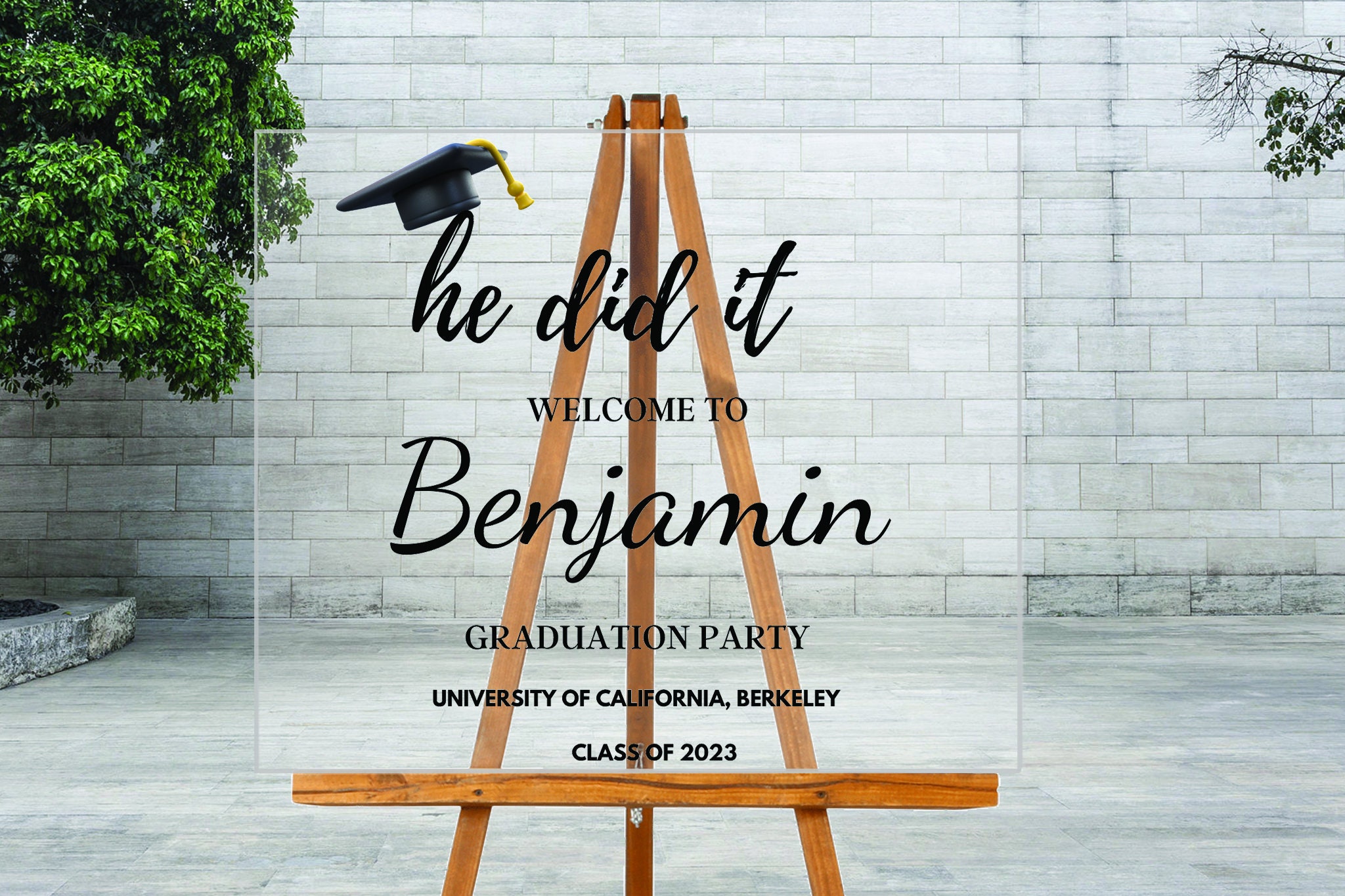 Graduation Party Welcome Sign Elegant Graduation Welcome - Etsy