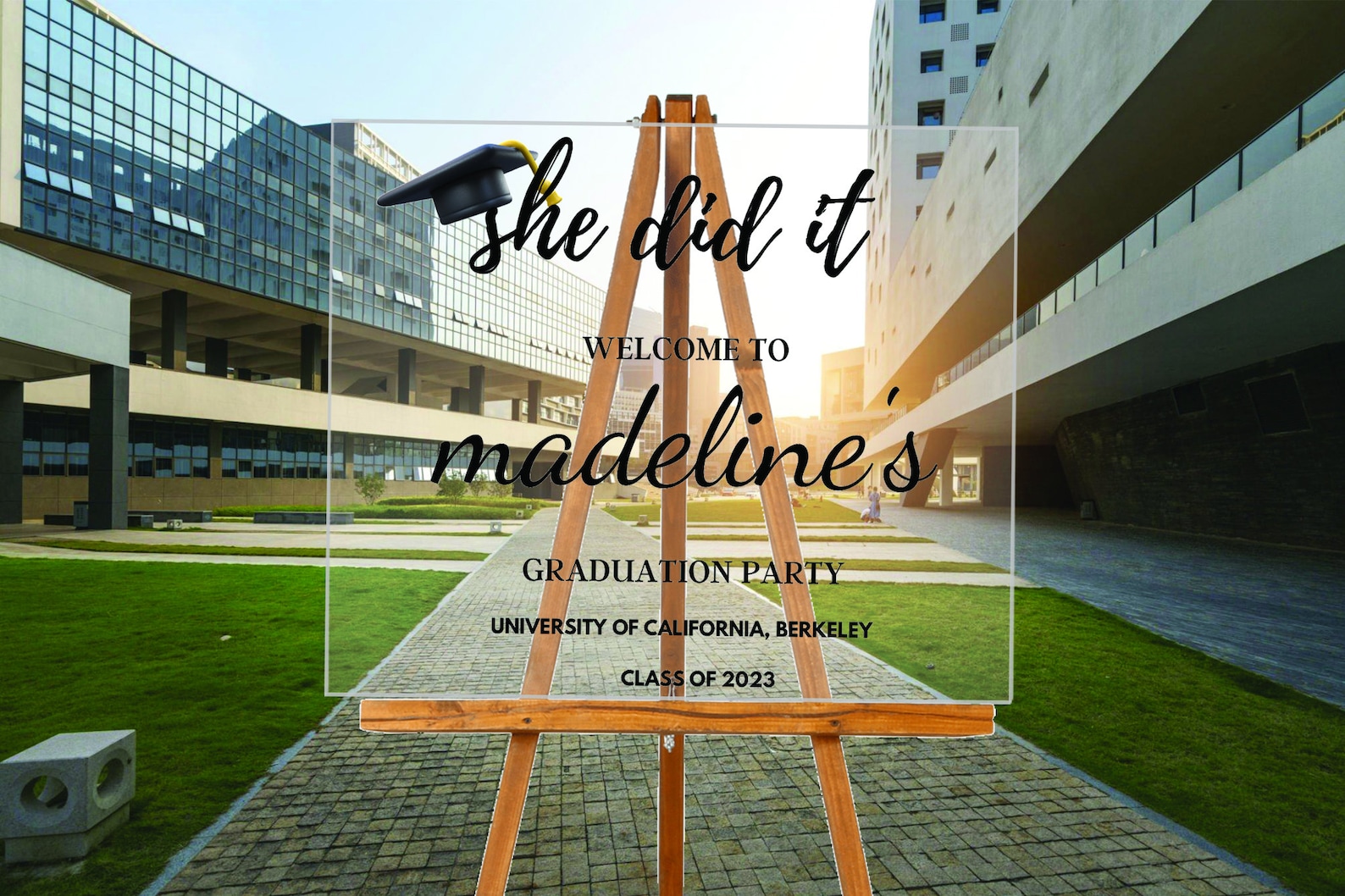 Personalized Acrylic Graduation Welcome Sign Printed Grad - Etsy