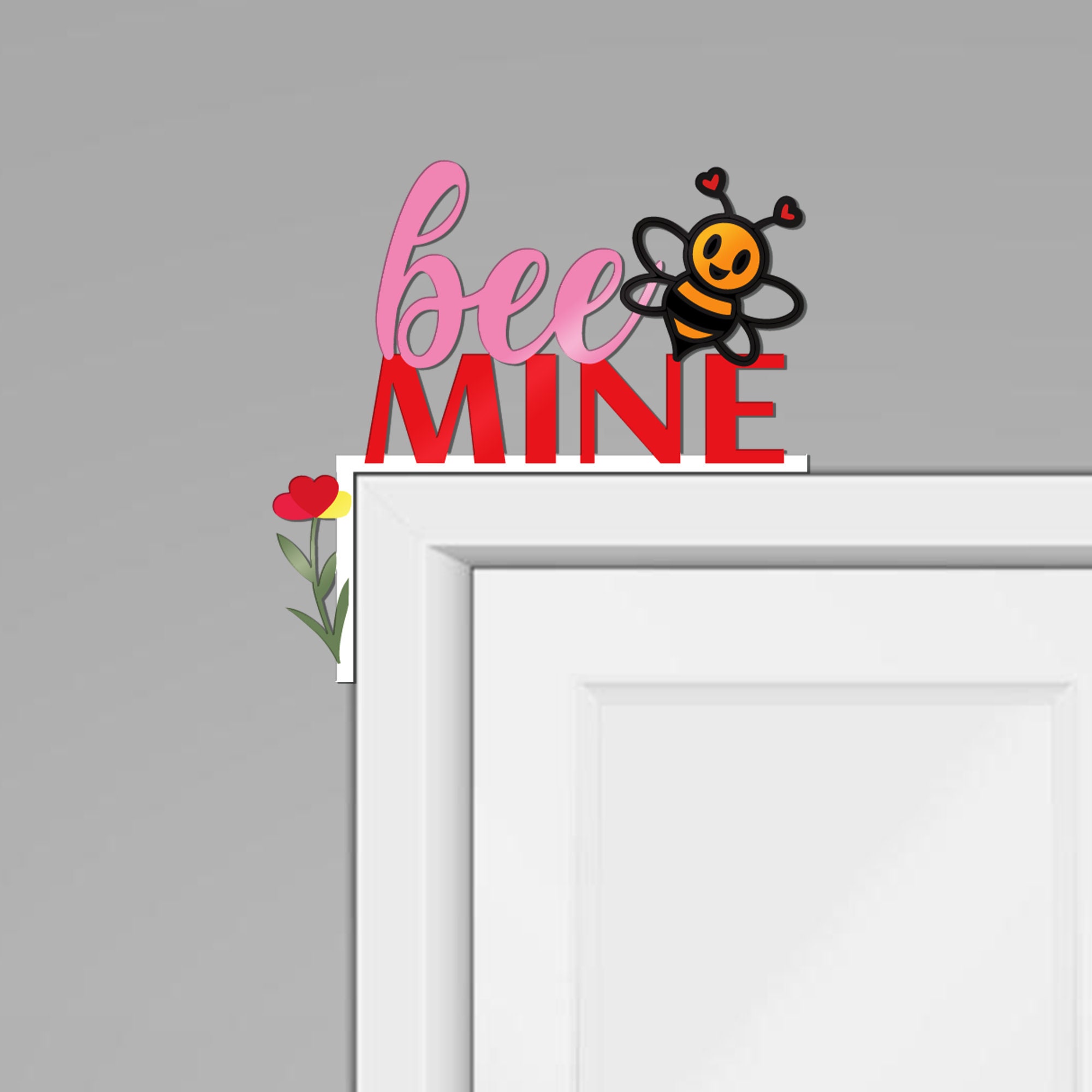 Bee Mine Honey Bee Door Corner, Bee Door Decoration, Bee and Flower ...