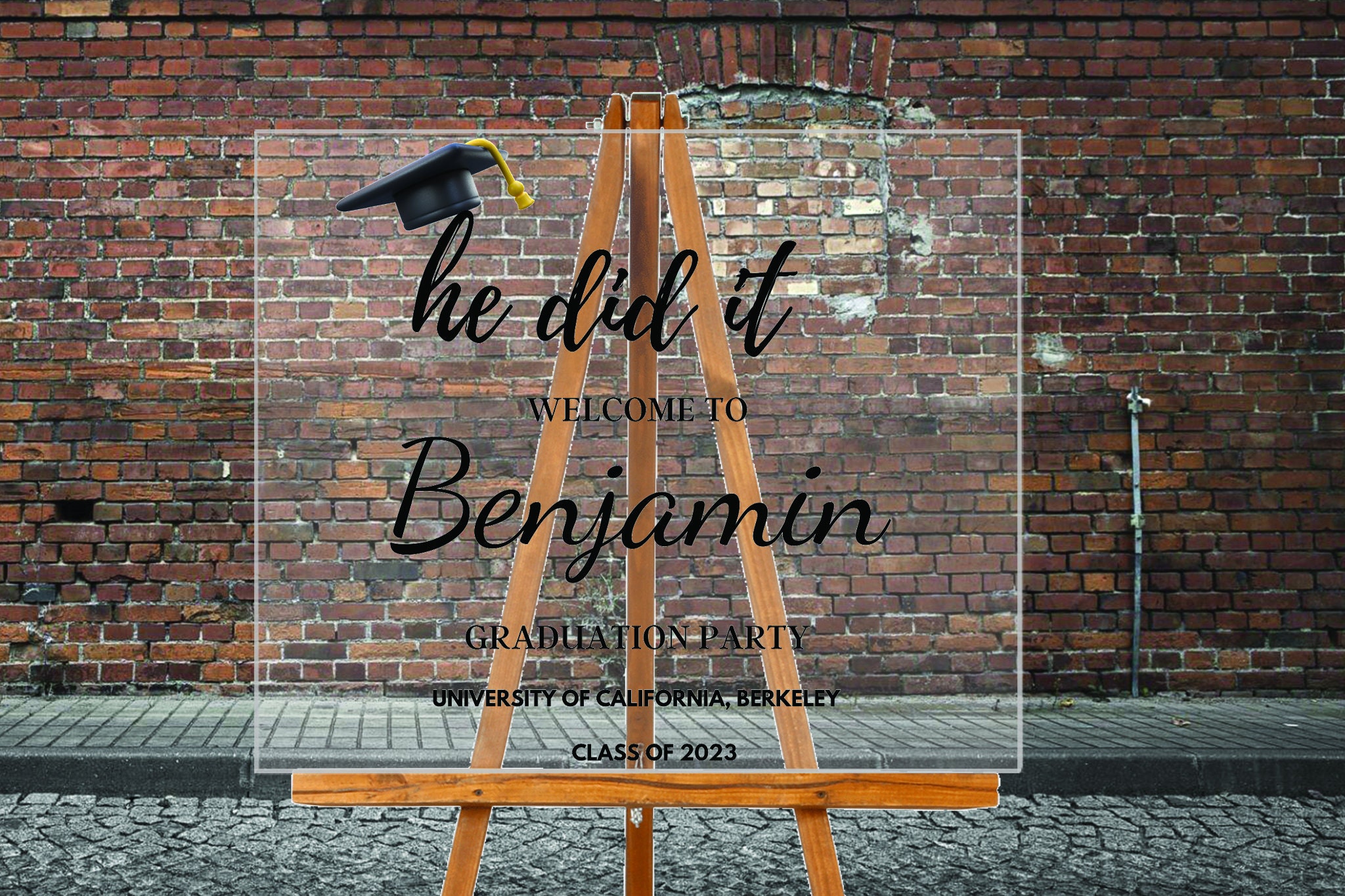 Graduation Party Welcome Sign Elegant Graduation Welcome - Etsy