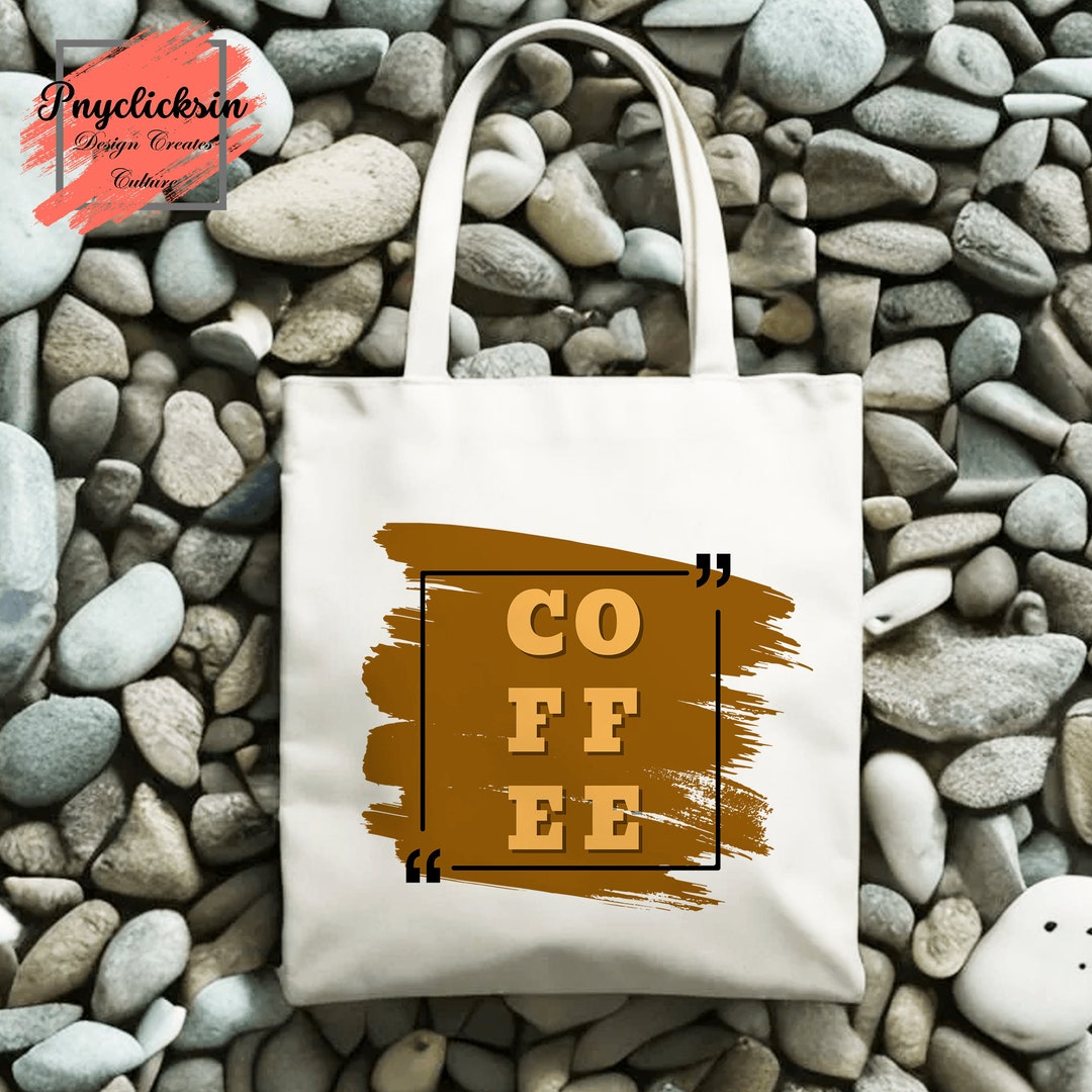Brown Coffee Lover Tote Bags - Canvas Tote Bag - Reusable Coffee Addict ...