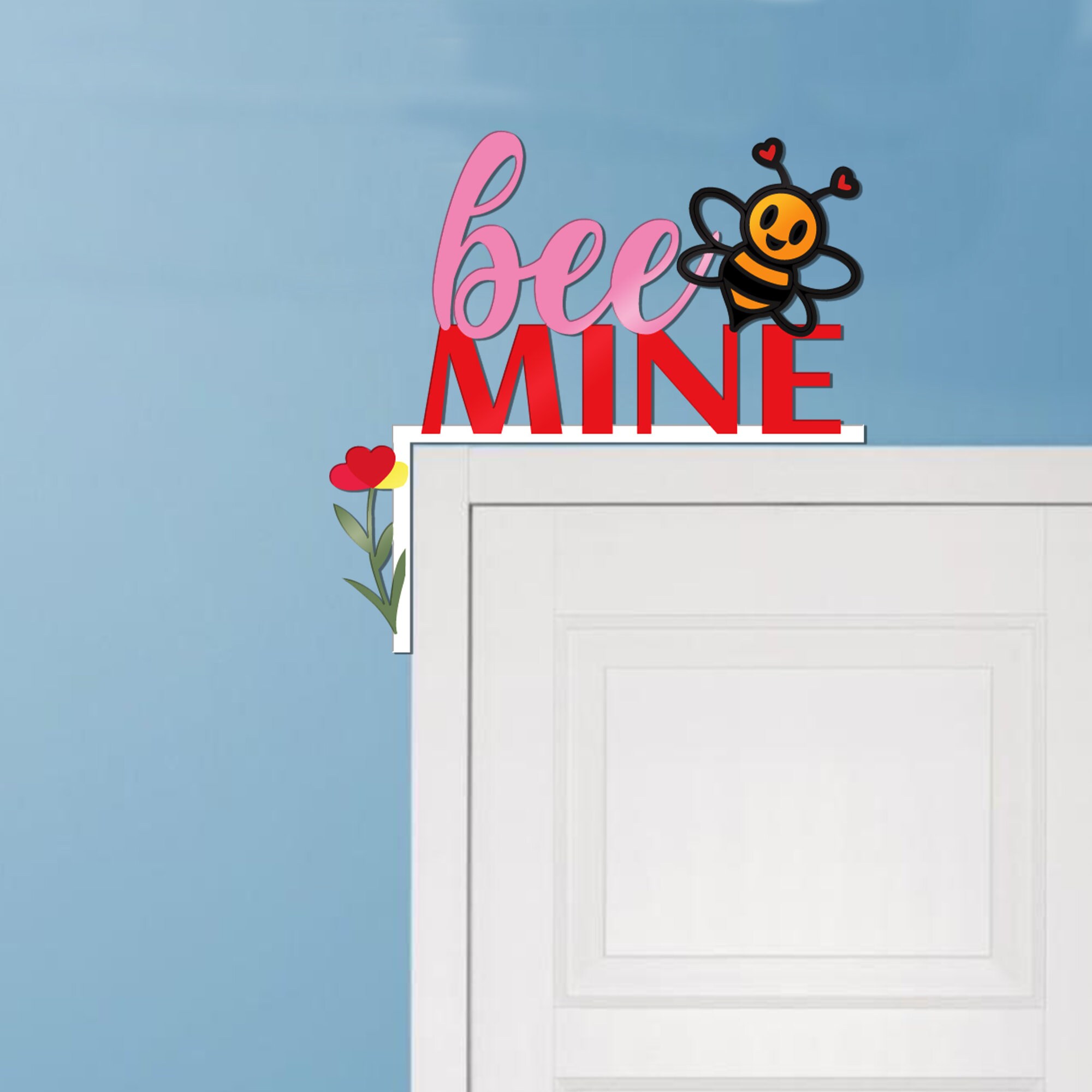 Bee Mine Honey Bee Door Corner, Bee Door Decoration, Bee and Flower ...