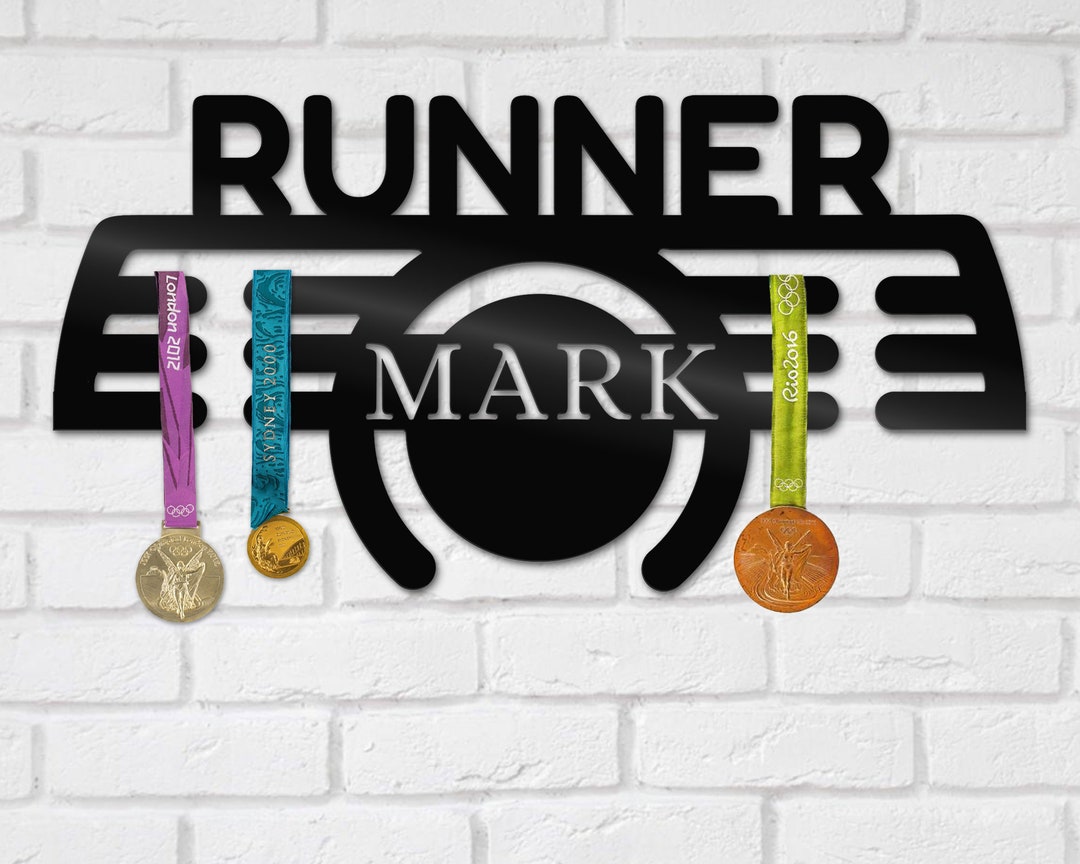 Custom Running Medal Holder, Runner Name Medal Hanger, United Sports ...