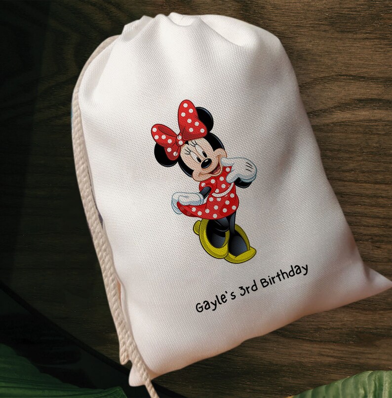 Minnie Mouse Inspired Favor Bags Personalized Birthday Party Bags ...