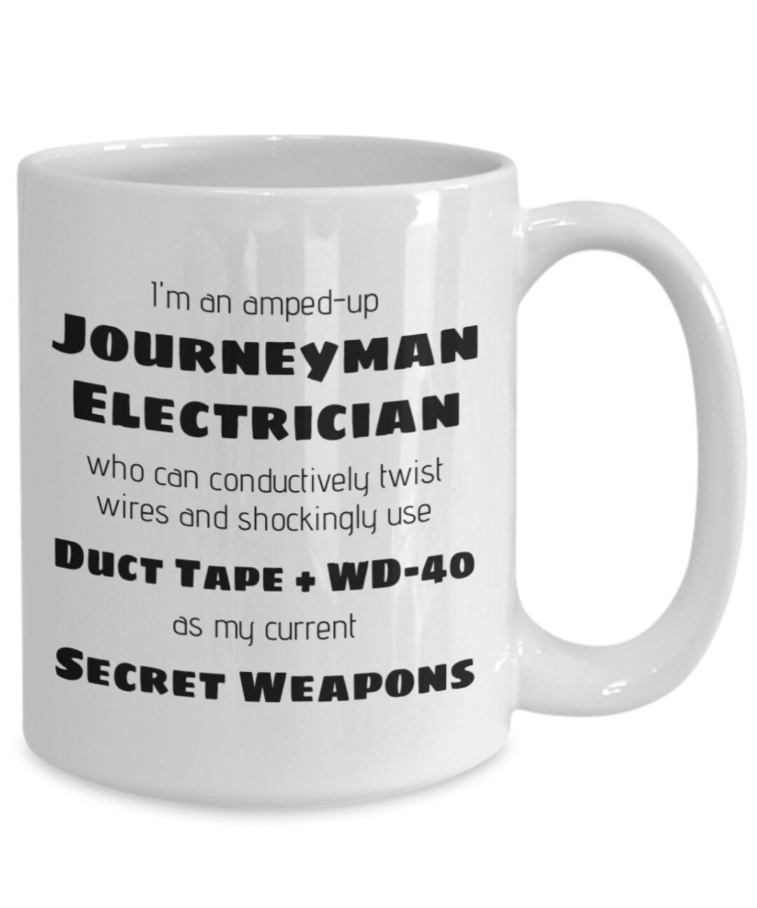 Electricians' Mug Journeyman Electrician Sarcastic Mug Gift Electrical ...