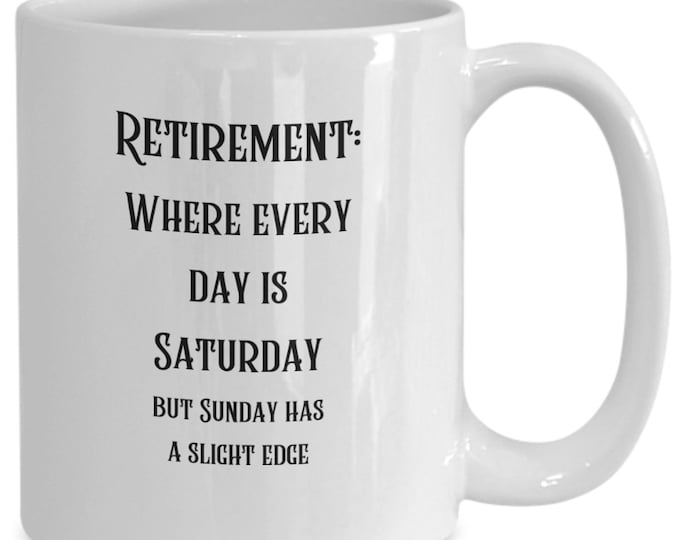11 Oz. Retirement Coffee Mug With Colored Interior and Handle - Etsy