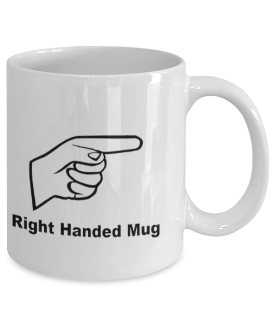 Left Handed or Right Handed Mug, With Directions, Depends on Handle ...