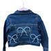 Embroidered Jean Jacket With Bows - Etsy