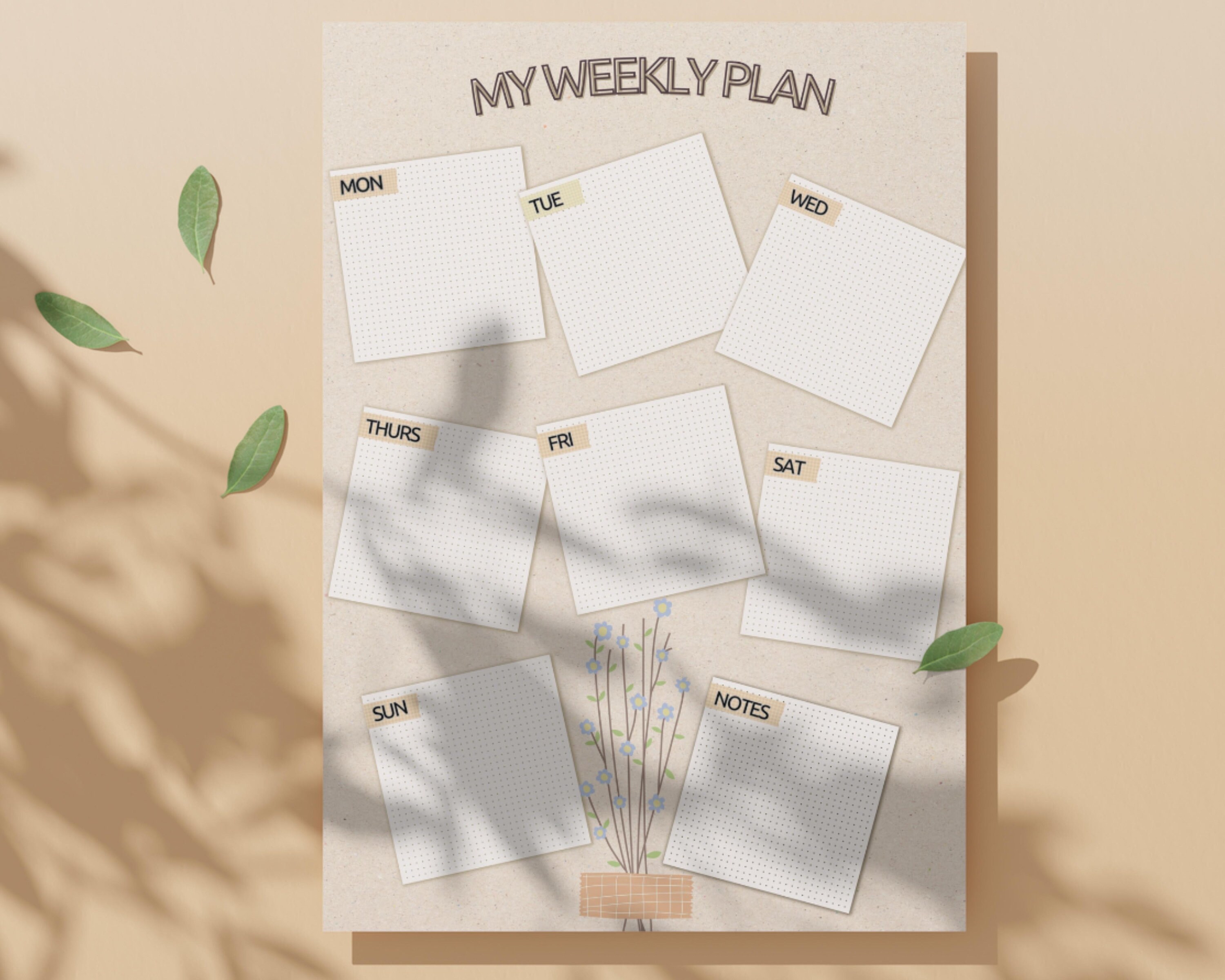 Printable Weekly Schedule Template Planner Aesthetic Ideas - Etsy
