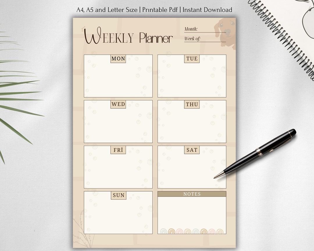 Printable Weekly Schedule Template Planner Aesthetic Ideas Planner ...