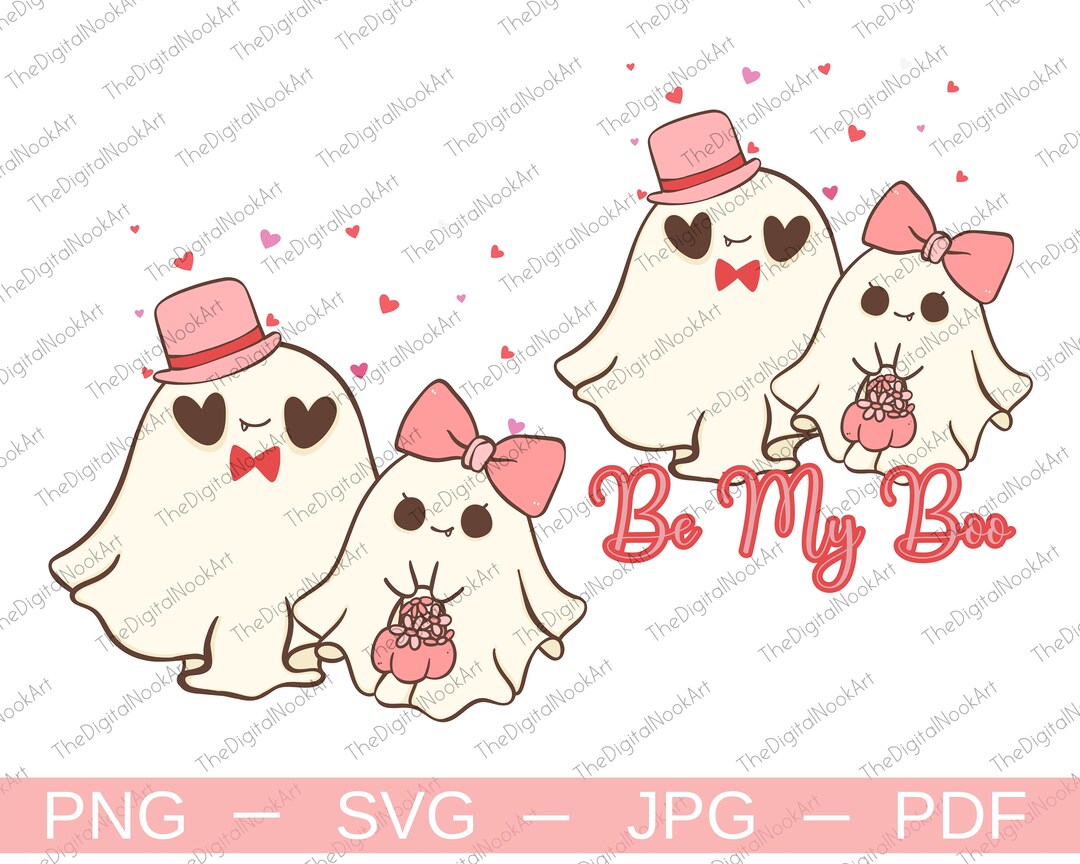 Be My Boo Png Valentines Day Ghost SVG Pastel Valentines Day Sublimation Lover Ghost PNG ...