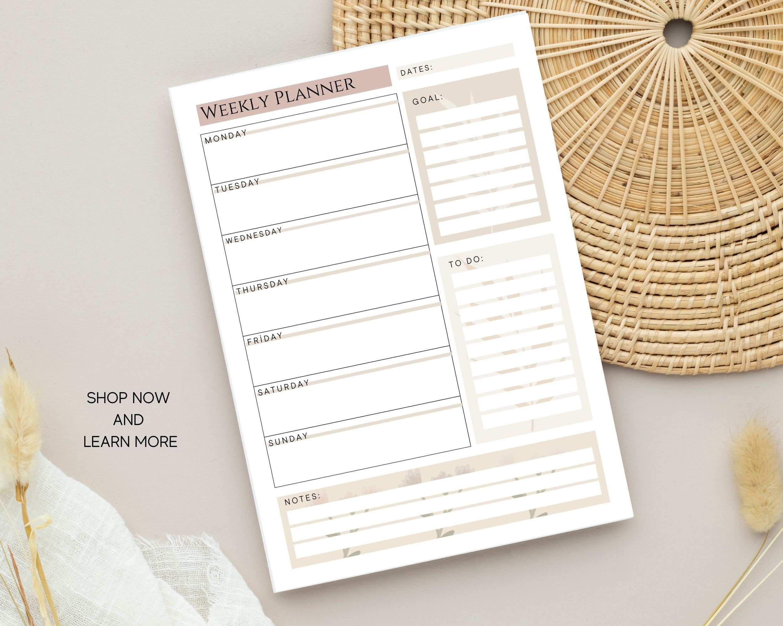 Printable Weekly Schedule Template Planner Aesthetic Ideas Planner ...