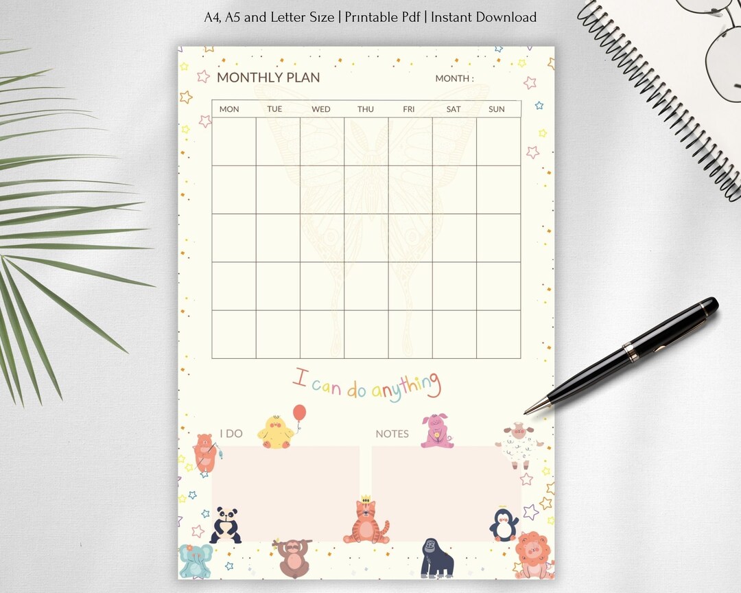 Prıntable Planner for Kids School Planner Ideas for Students Planner ...