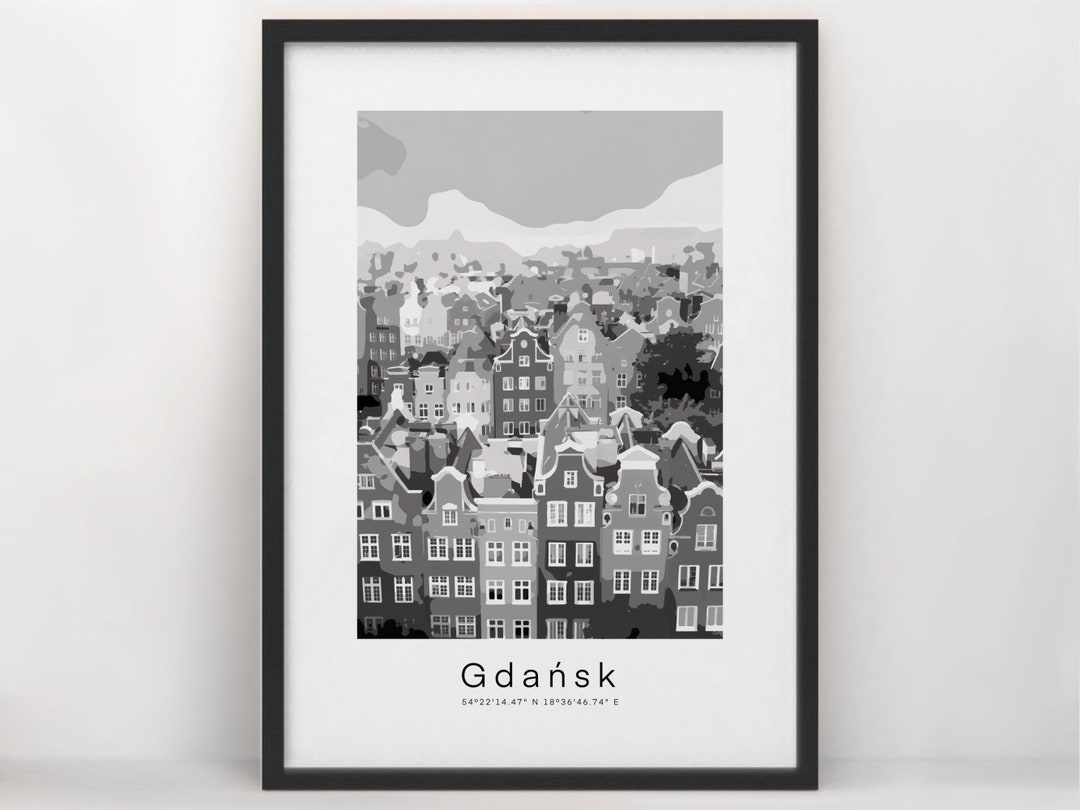 Gdansk Poster Gdansk Travel Poster Gdansk Print Gdansk Travel Print ...