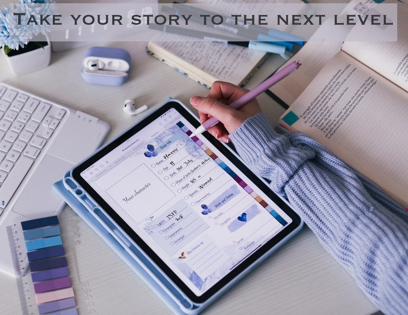 Digital Character Sheetplanner For Writers Etsy 