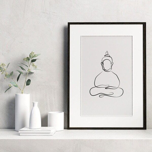 Buddha Drawing - Etsy UK