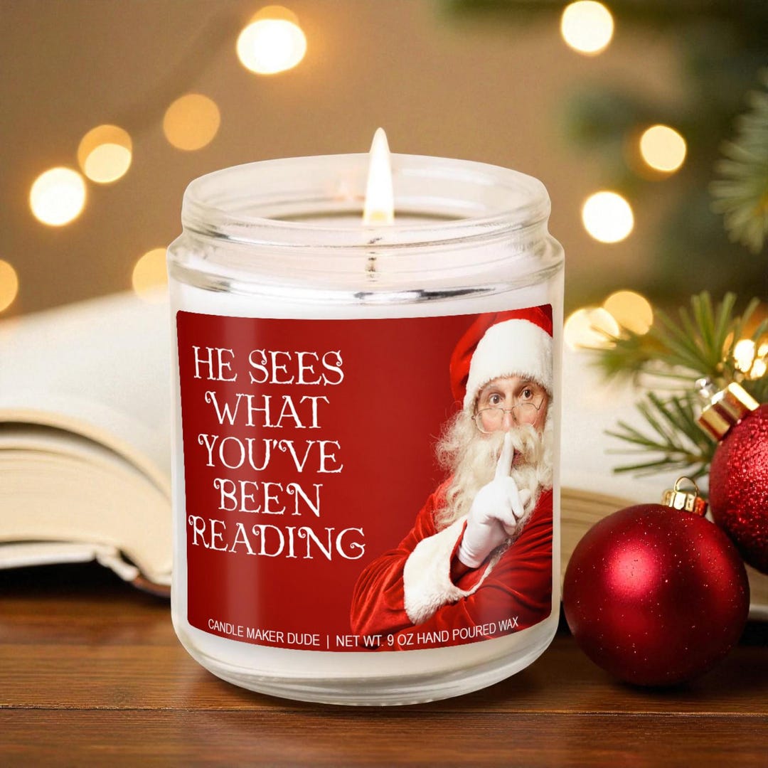 Funny Christmas Candle for Book Lovers, Gift for Readers and Booktok ...