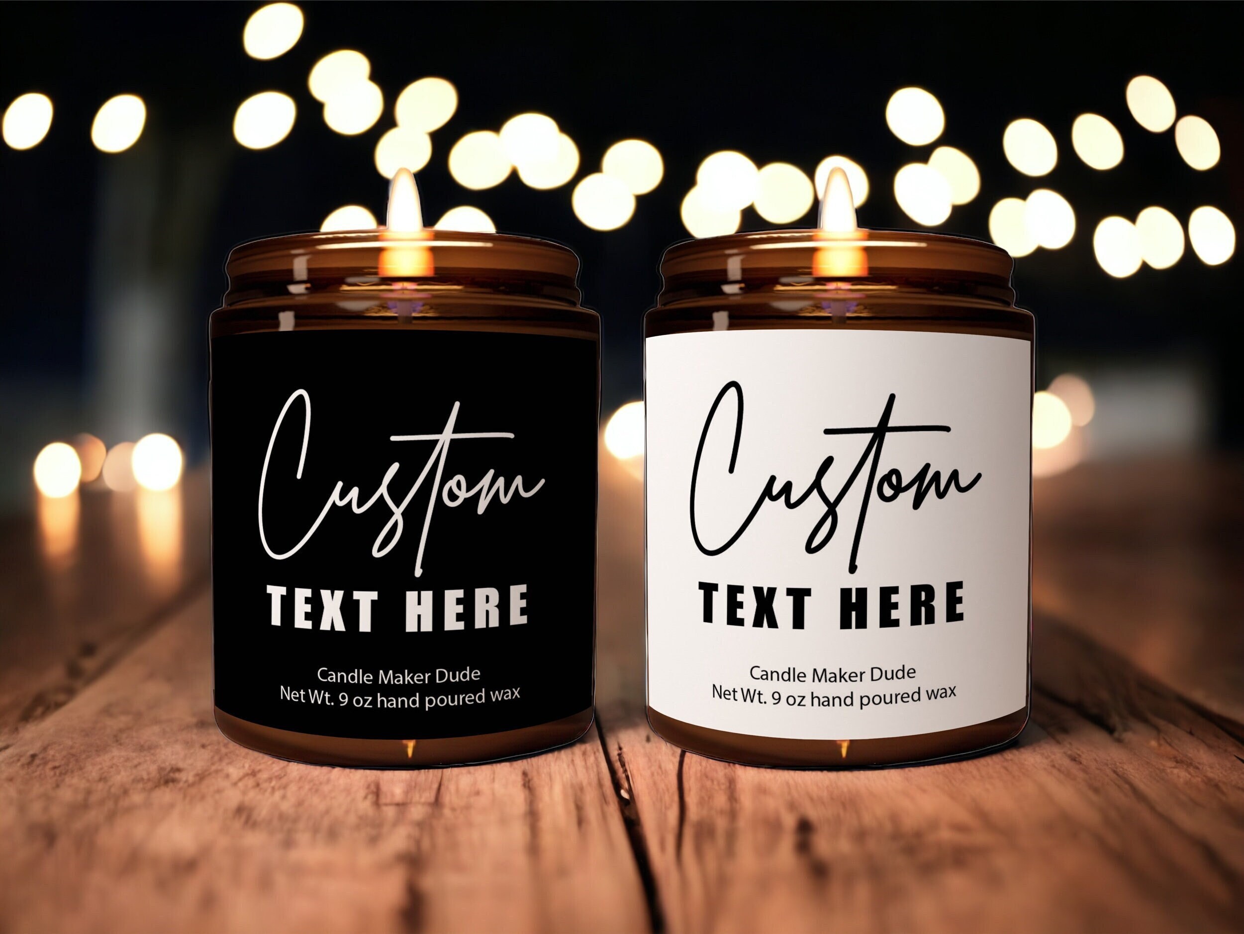 Custom Candle Blank Label Candle Soy Candle Create Your Own - Etsy