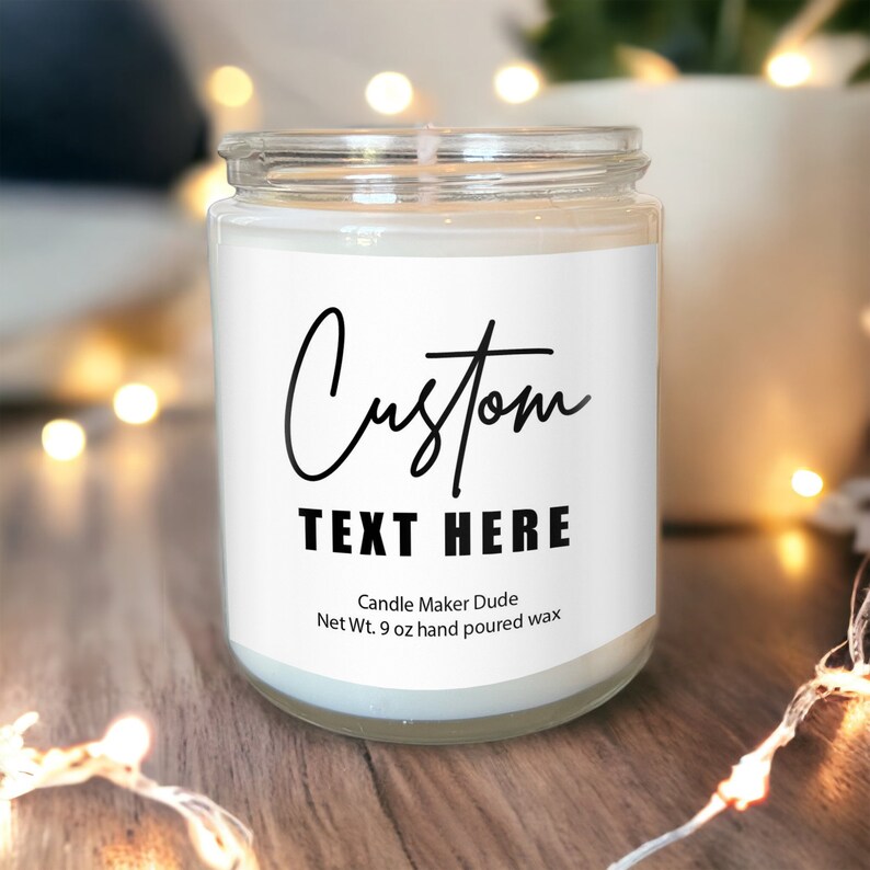 Custom Candle, Blank Label Candle, Soy Candle, Create Your Own Candle ...