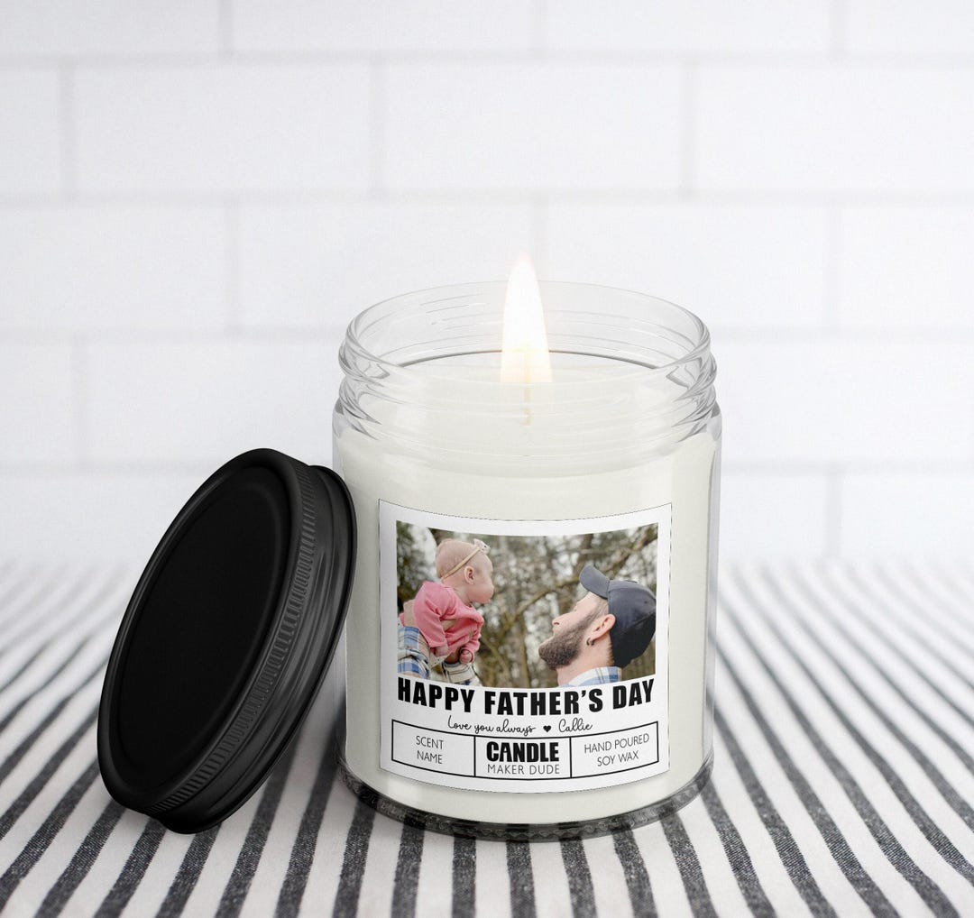 Personalized Photo Father's Day Candle Gift, Gift for Him, Funny Candle ...