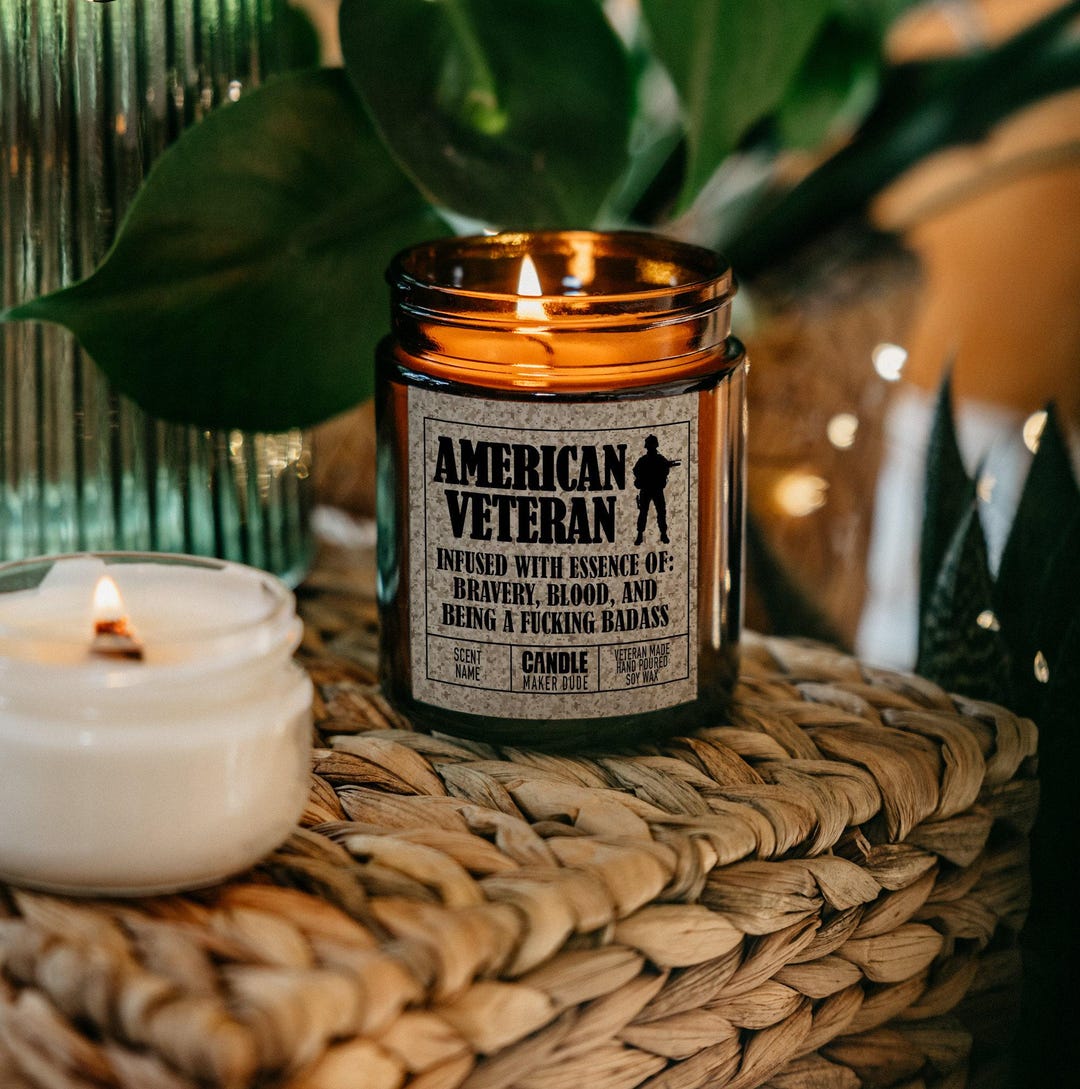 Veteran Military Candle Gift for Him, Men's Funny Candle Gift Ideas ...