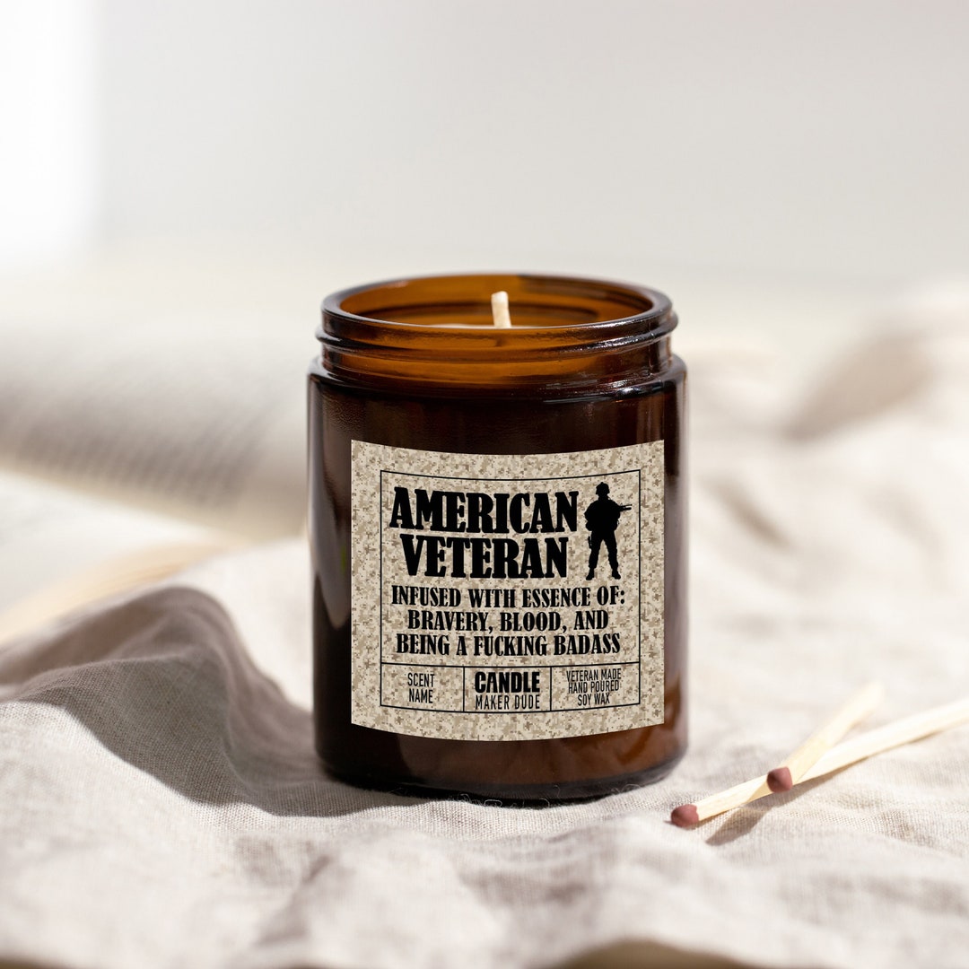 Veteran Military Candle Gift for Him, Men's Funny Candle Gift Ideas ...