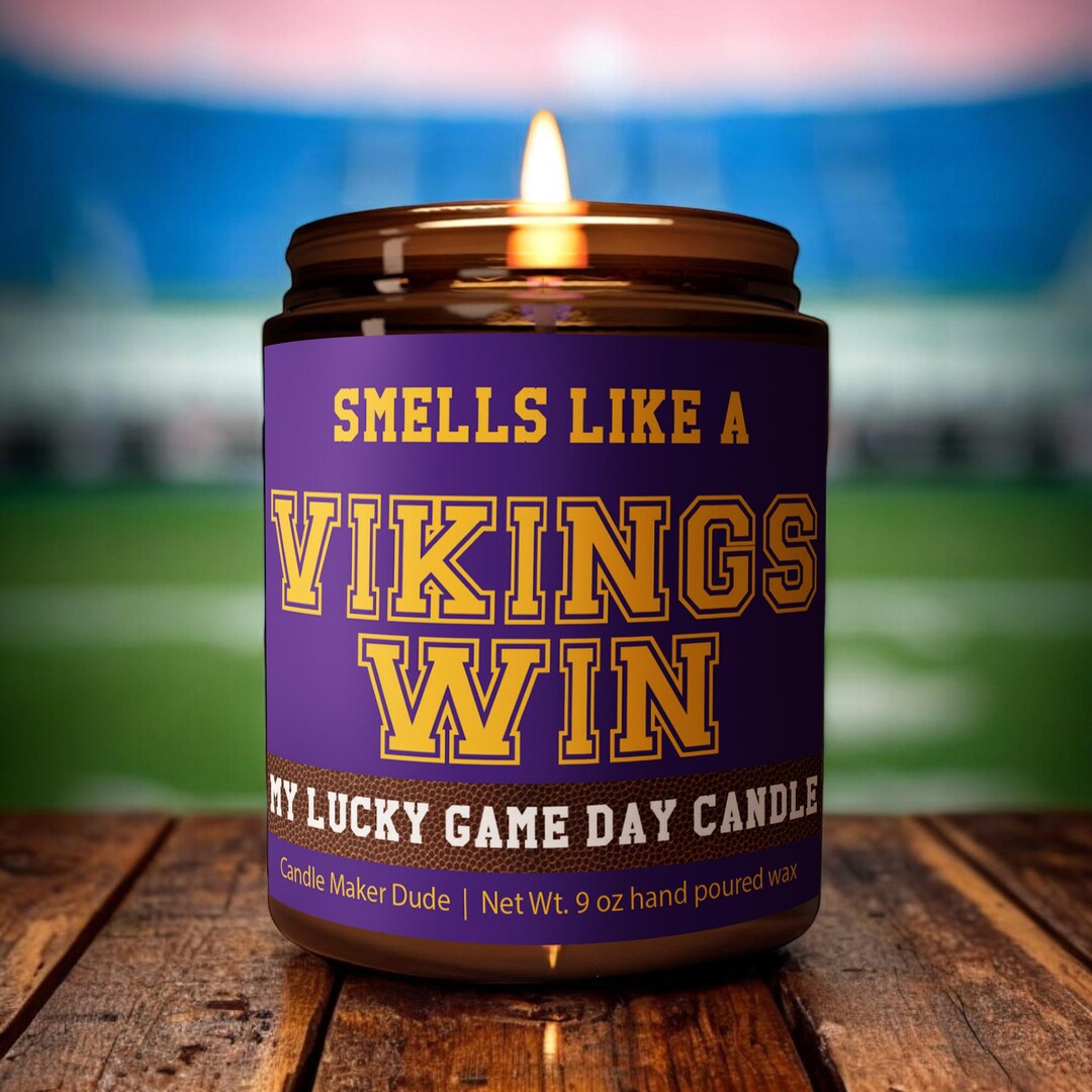 Smells Like a Vikings Win Candle, Minnesota Vikings Candle, Game Day ...