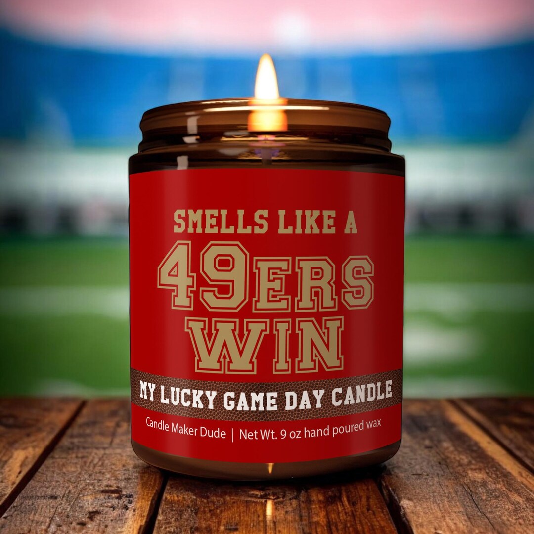 Smells Like a 49ers Win Candle, San Francisco 49ers Candle, Game Day ...