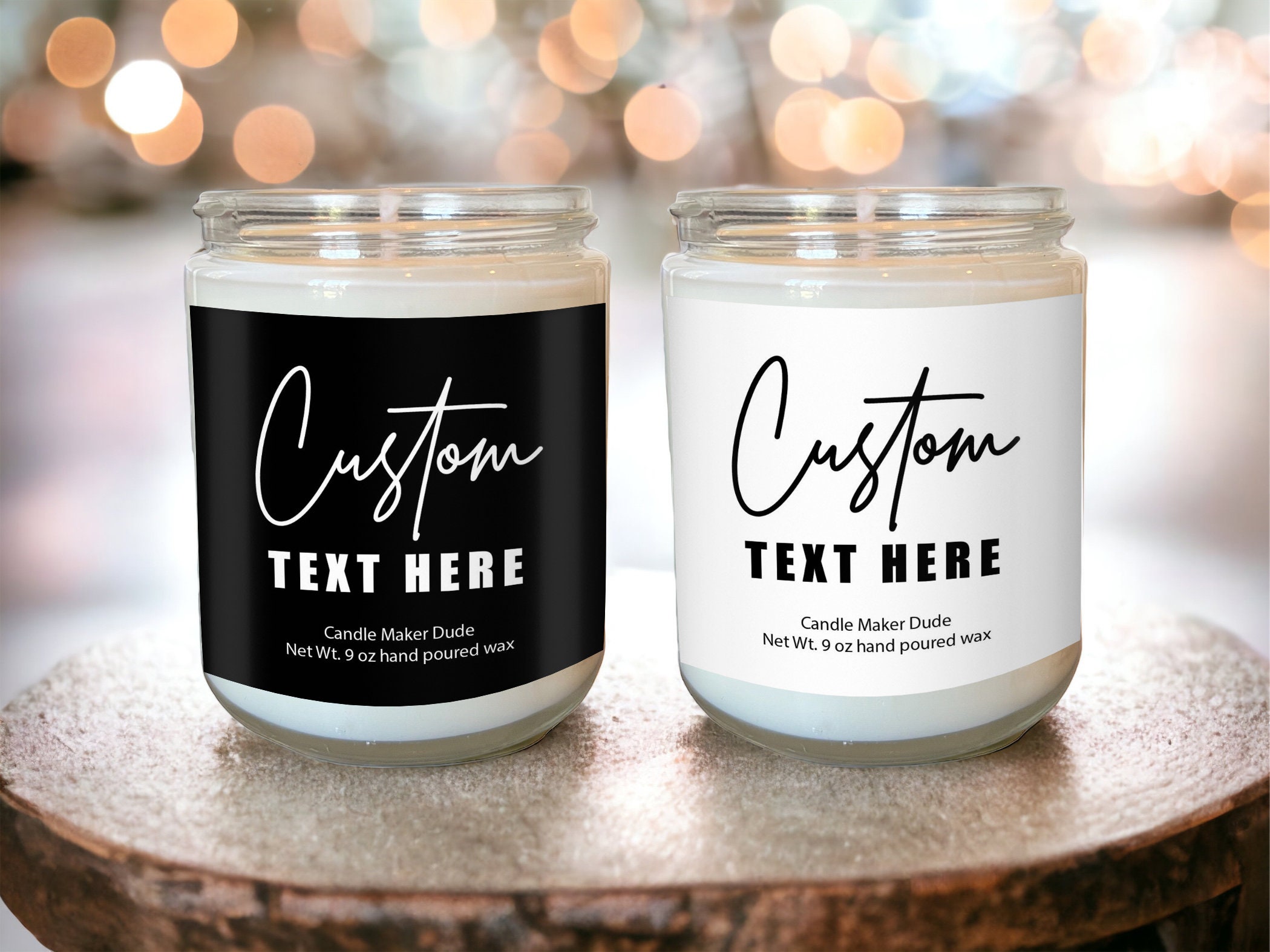 Custom Candle, Blank Label Candle, Soy Candle, Create Your Own Candle ...