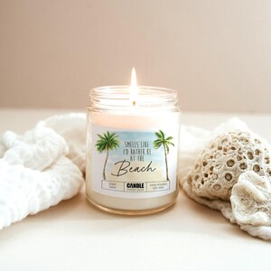 Smells Like I'd Rather Be at the Beach Funny Gift Ideas Candles, Palm ...