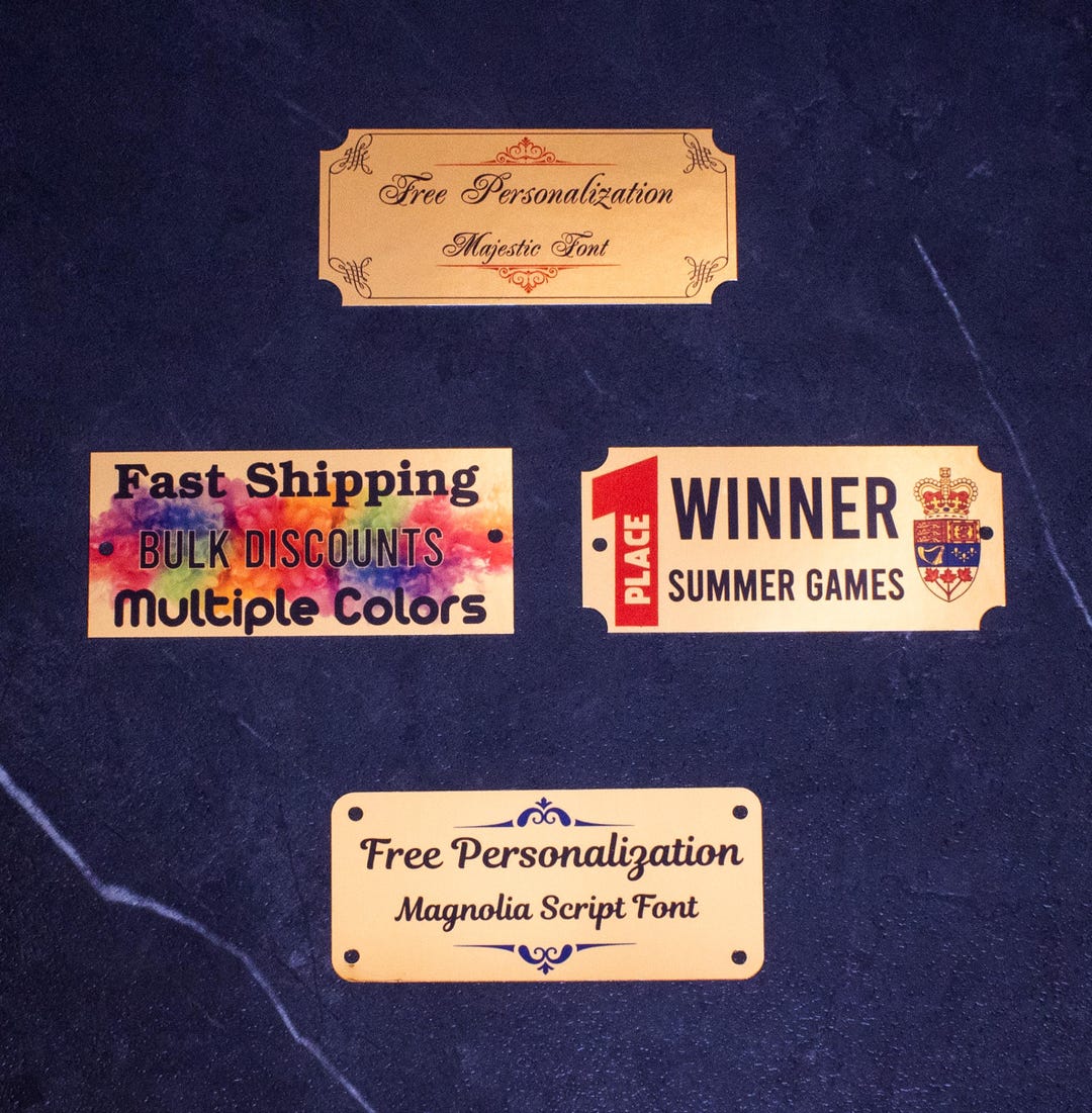 Custom Engraved Metal Tags – Personalized Gift Labels, Machine Plates ...