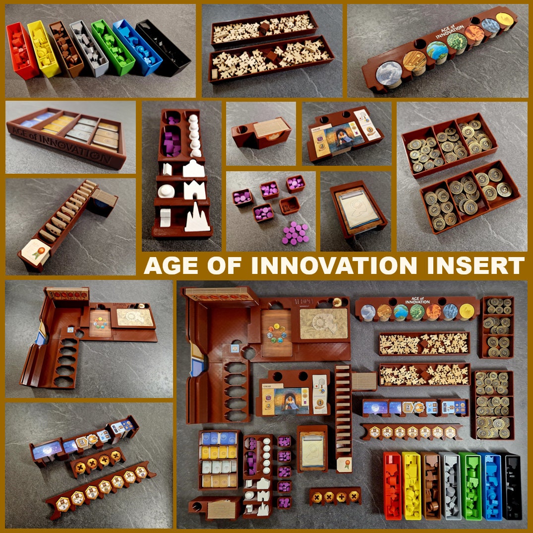 AGE OF INNOVATION Board Game Insert, Inlay, Organizer - Etsy