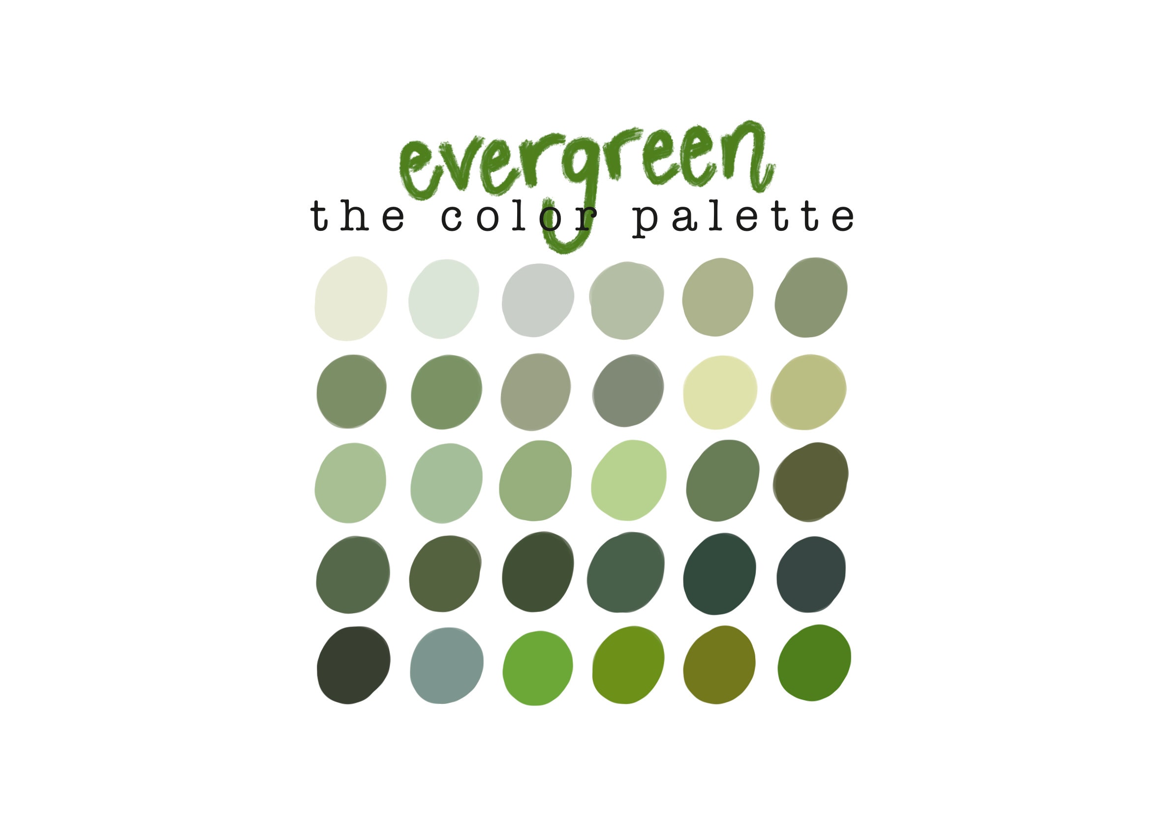 Evergreen Color Palette - Etsy