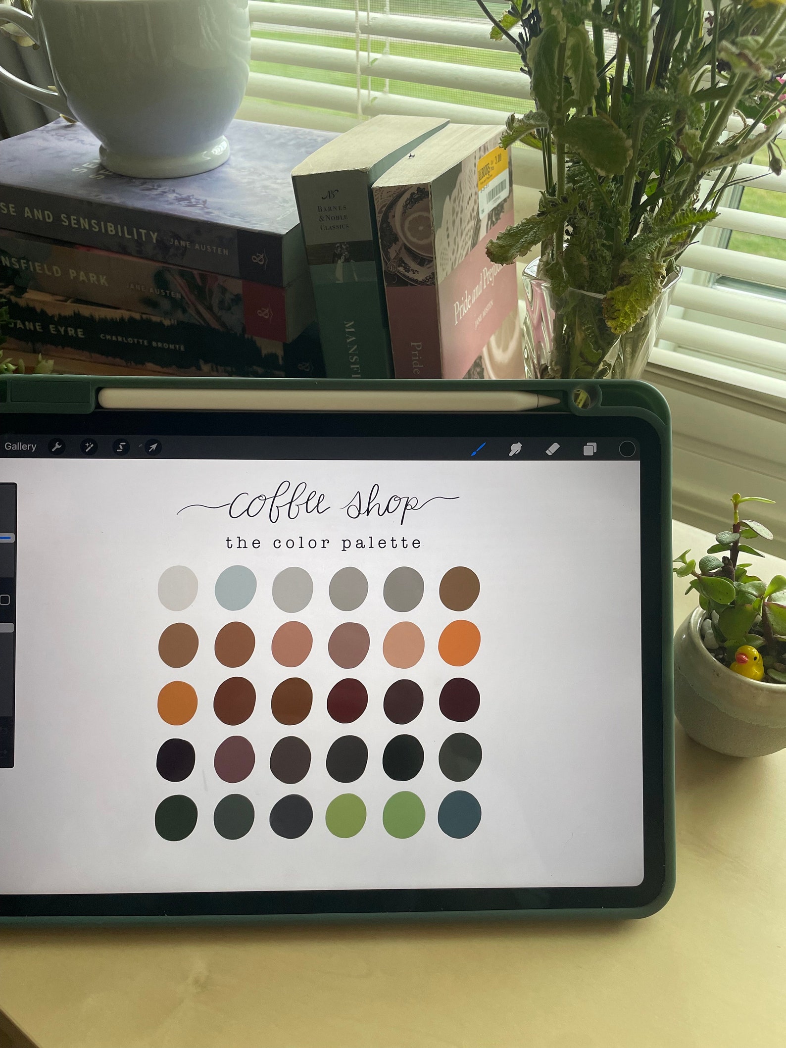 Coffee Shop Color Palette - Etsy