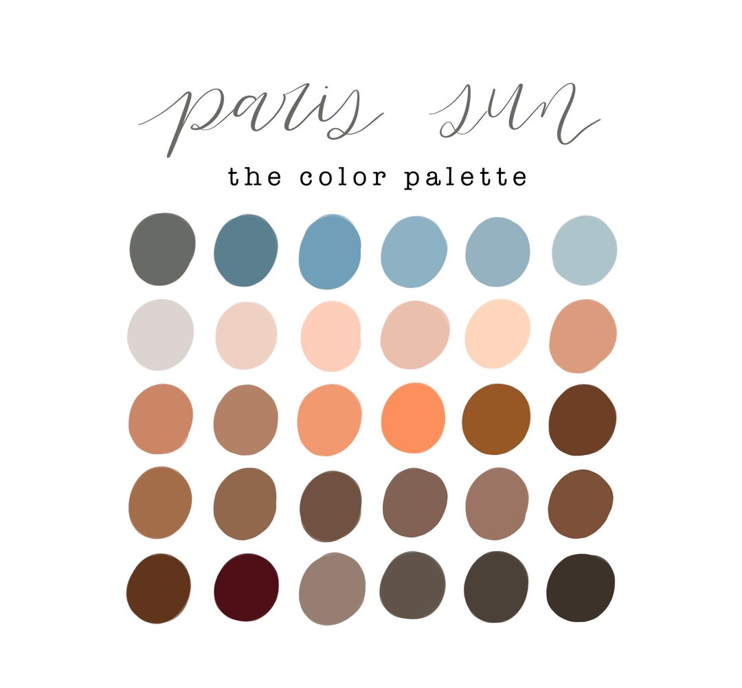 Paris Sun Color Palette - Etsy