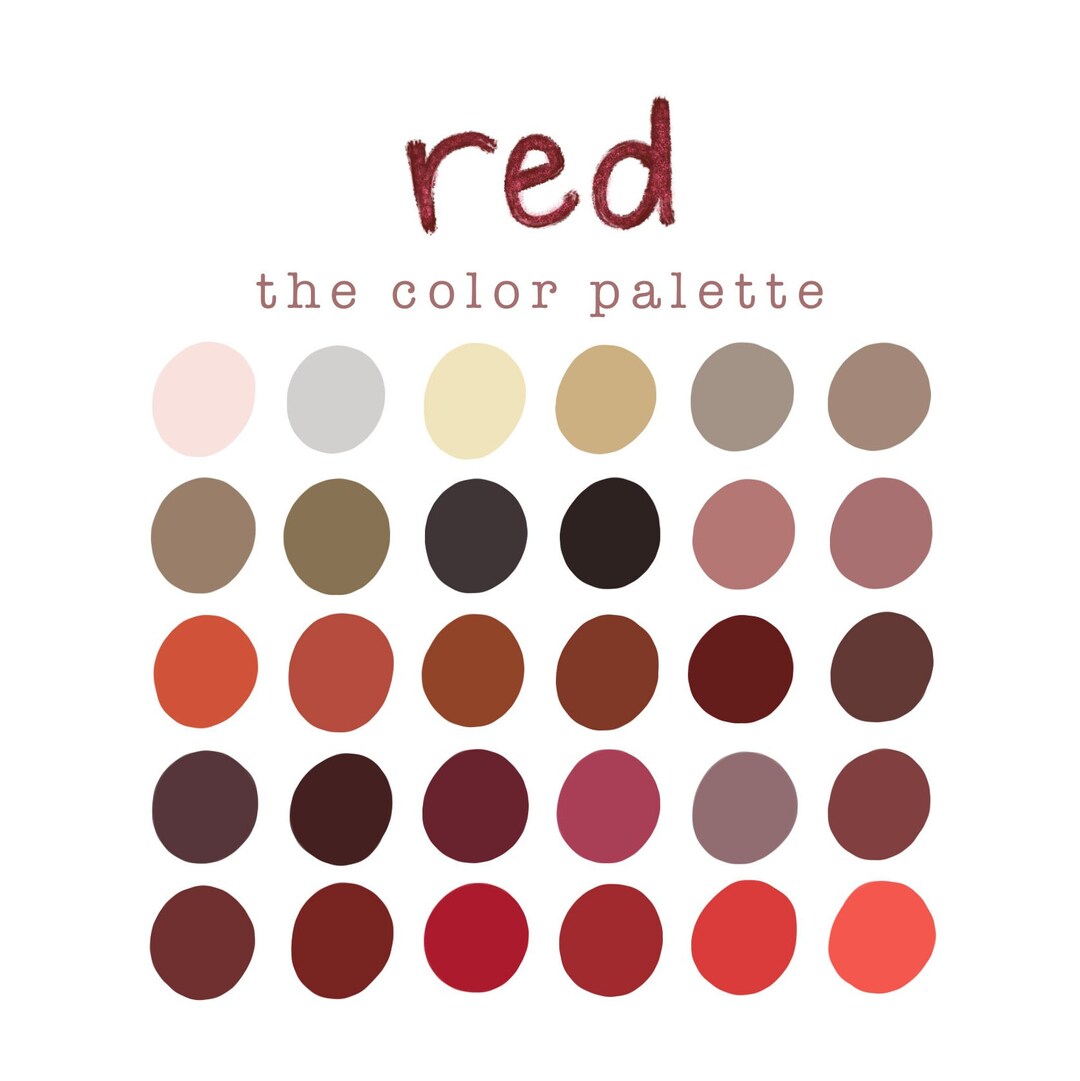 Red Color Palette - Etsy