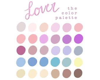 The Lover Color Palette - Etsy