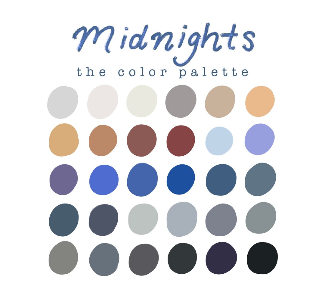 Midnights Color Palette - Etsy