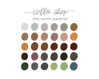 Coffee Shop Procreate Color Palette / iPad Procreate Swatches / Instant ...