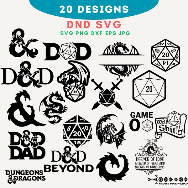 Dungeons and Dragons Svg - Etsy Canada