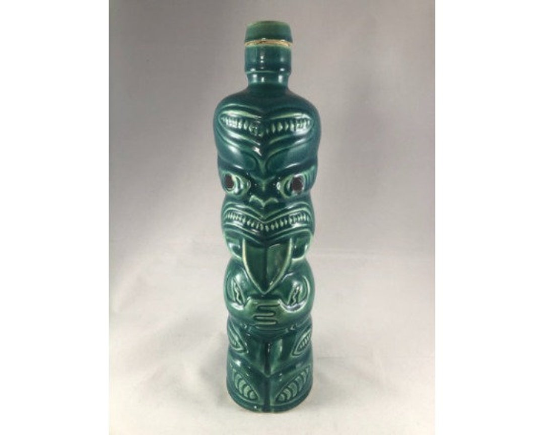 TI-TOKI Liqueur Fles Bottle, Maori New Zealand ,tiki Bar Decanter ...