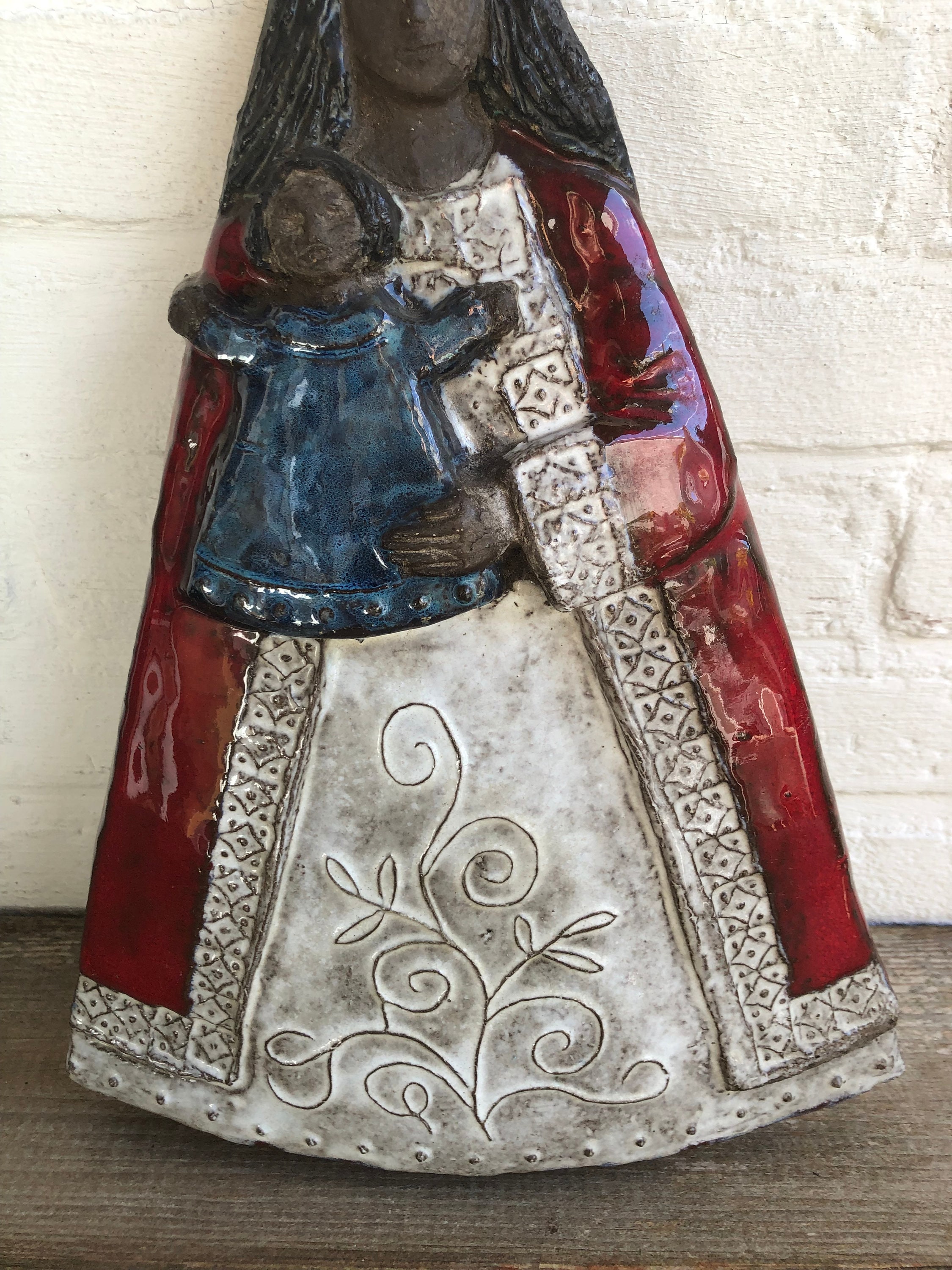 Muur Plaque Belgisch Keramiek Maria Met Kind. 262 - Etsy